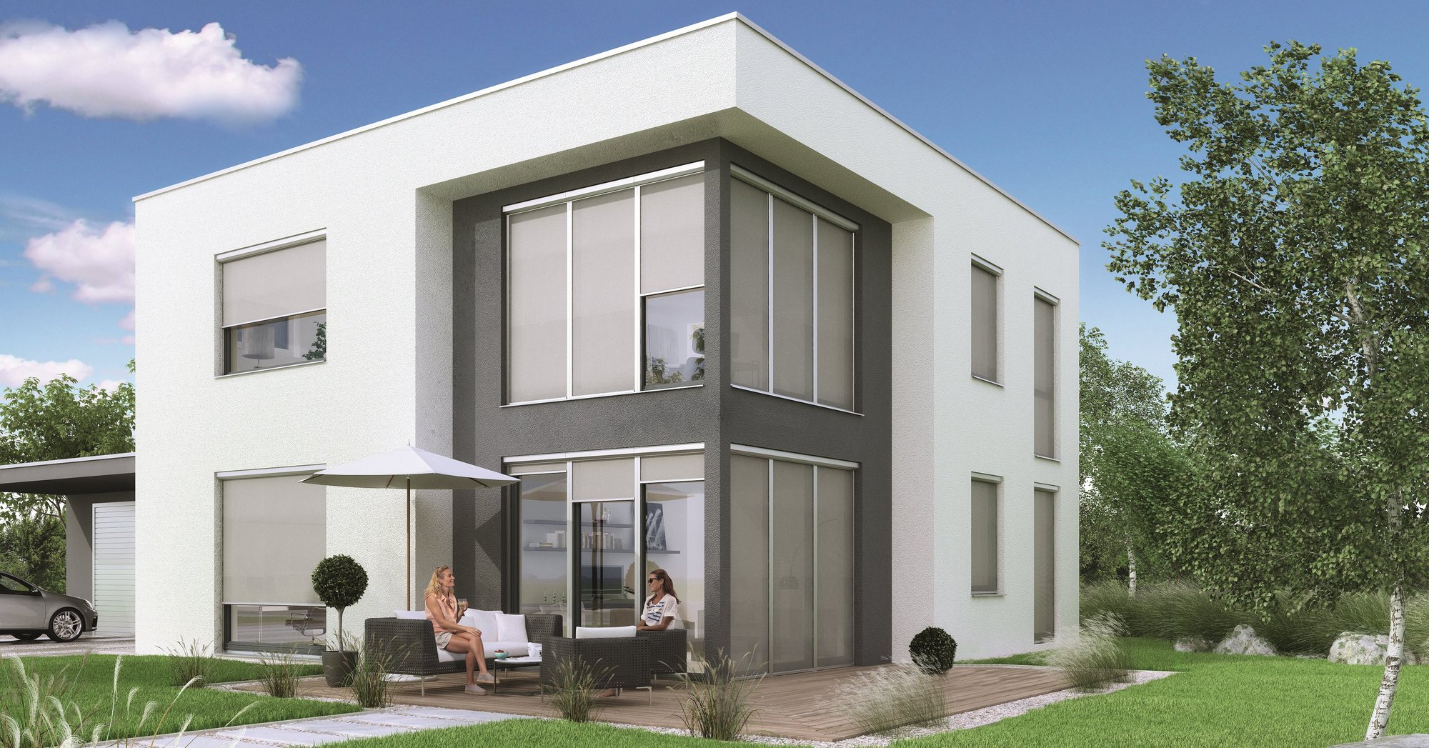 Senkrechtmarkise - textile Zip Rollos von Schlotterer